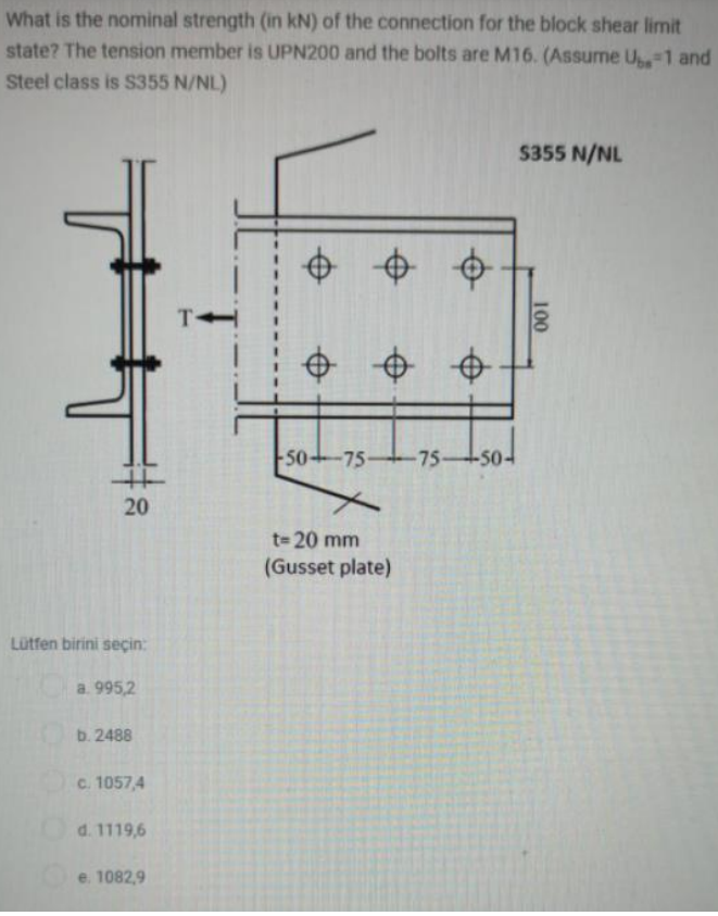 What is the nominal strength (in kN ) of the | Chegg.com