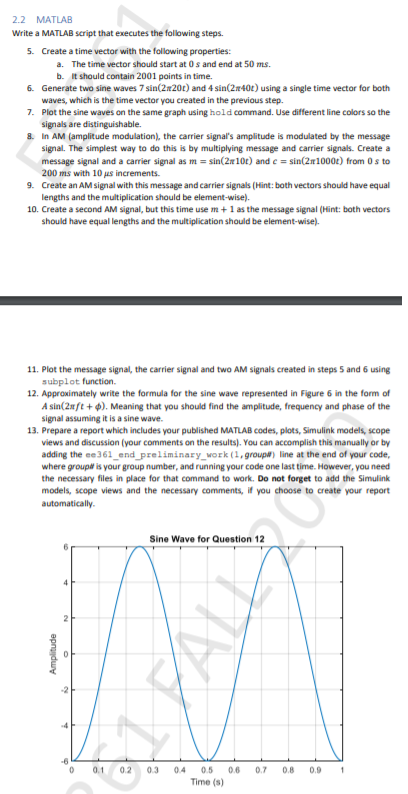 2.2 MATLAB Write a MATLAB script that executes the | Chegg.com