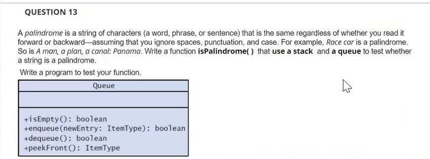 Solved QUESTION 1 Suppose you are writing a program which | Chegg.com