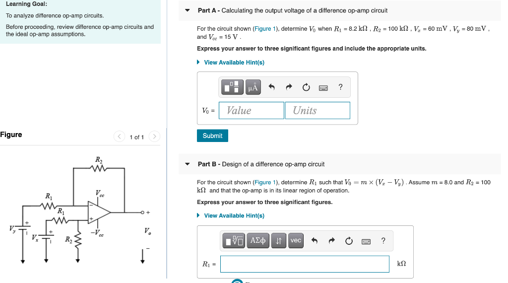 Solved Part C - Saturation of a summing op amp circuit For | Chegg.com