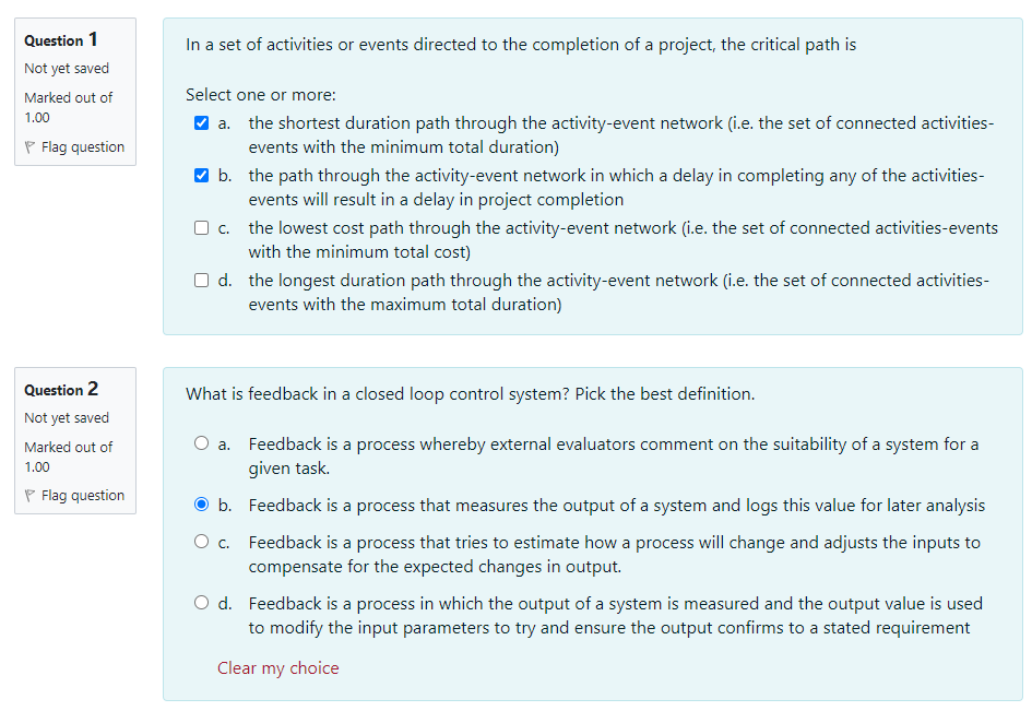 Solved In a set of activities or events directed to the | Chegg.com