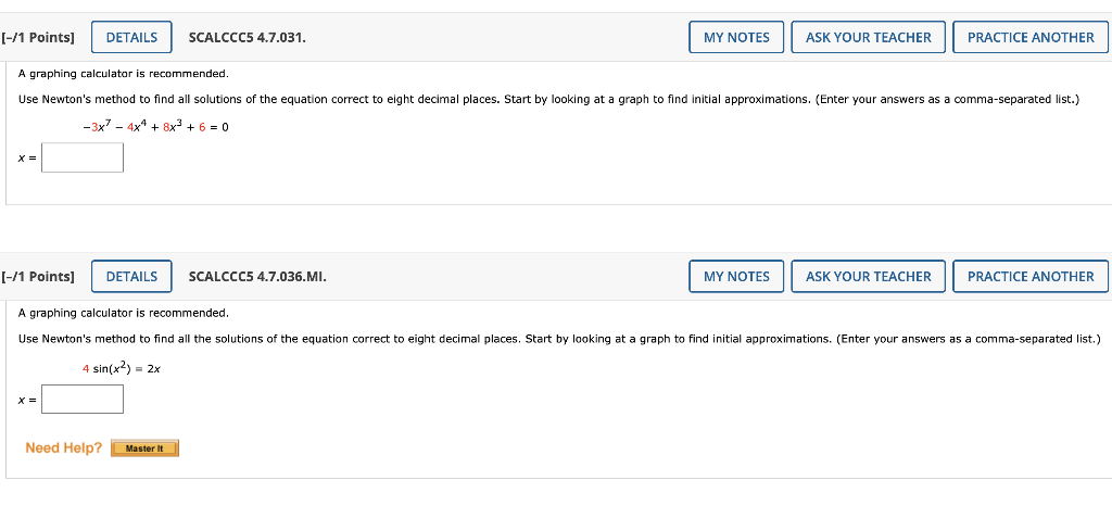 Solved A graphing calculator is recommended. Use Newton's | Chegg.com