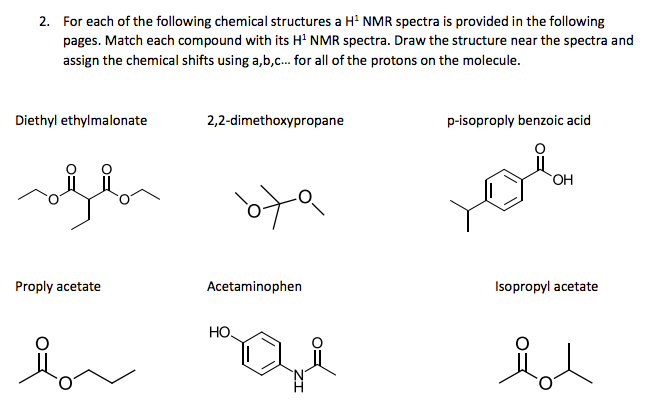 Solved 2. For each of the following chemical structures a H | Chegg.com