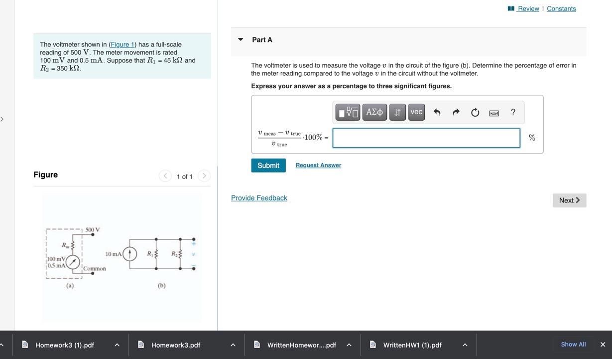 Solved The voltmeter shown in (Figure 1) has a full-scale | Chegg.com