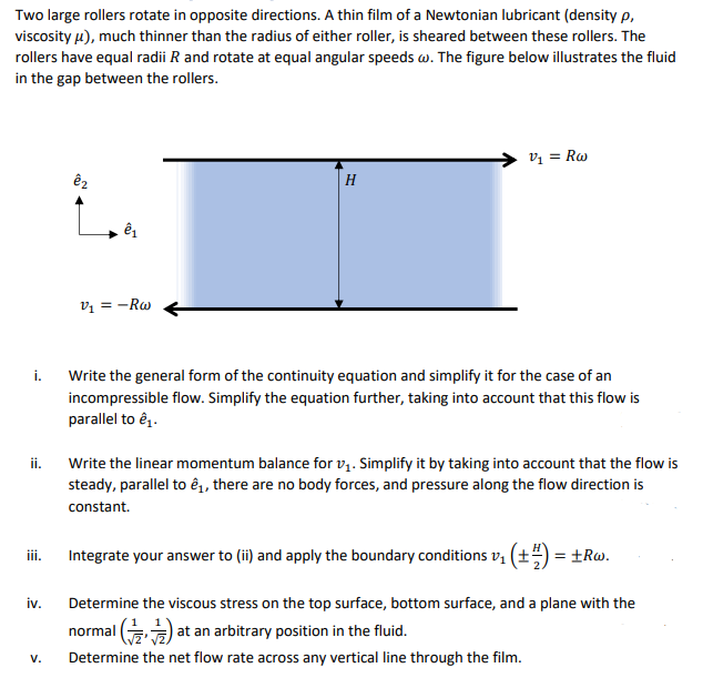 Solved Two large rollers rotate in opposite directions. A | Chegg.com