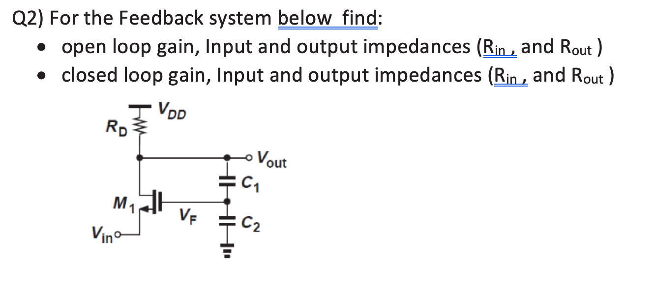 Solved Q2) For the Feedback system below find: - open loop | Chegg.com