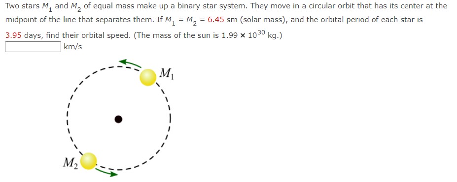 Solved 15)Two stars M1 ﻿and M2 ﻿of equal mass make up a | Chegg.com