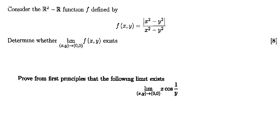 Solved Consider the RP - R functionſ defined by (x² - y² | Chegg.com