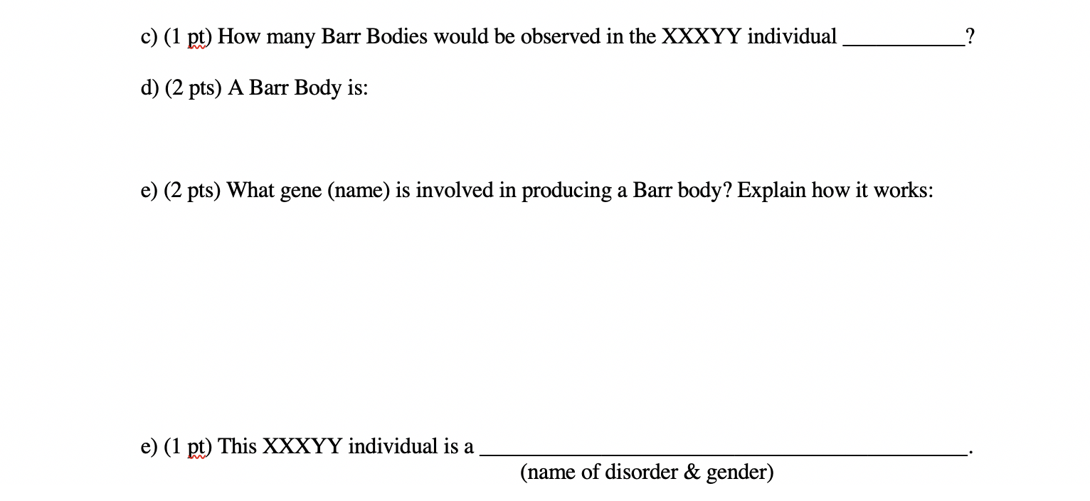 Solved 3. (4 pts) In rare cases, XXXYY individuals have been | Chegg.com