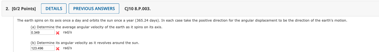 Solved (a) Determine the average angular velocity of the | Chegg.com