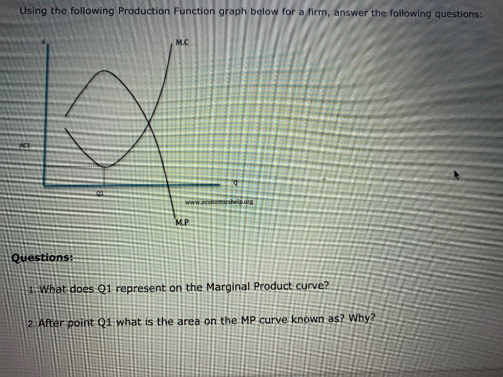Solved Using the following Production Function graph below | Chegg.com