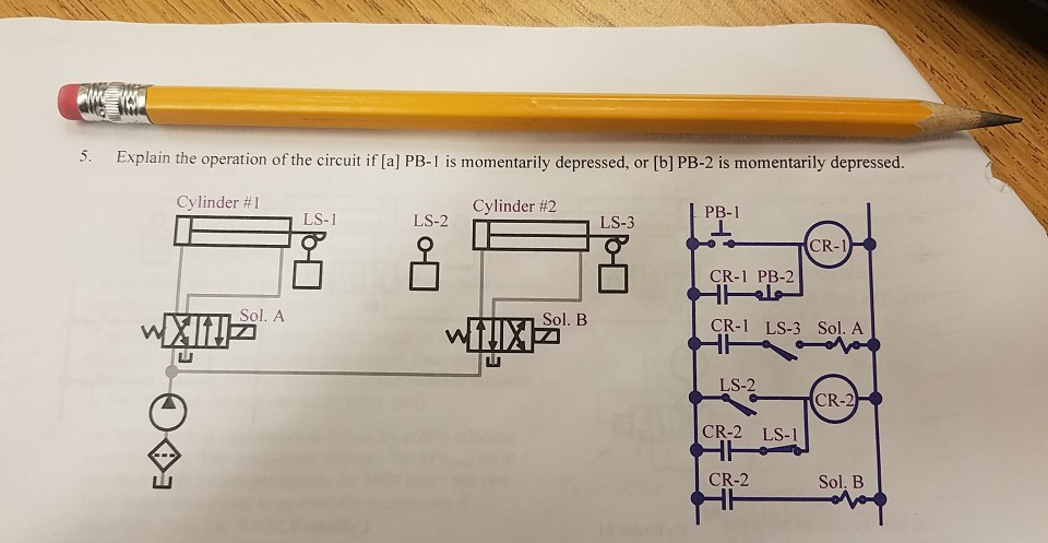 Solved Explain the operation of the circuit if [a] PB-1 is | Chegg.com