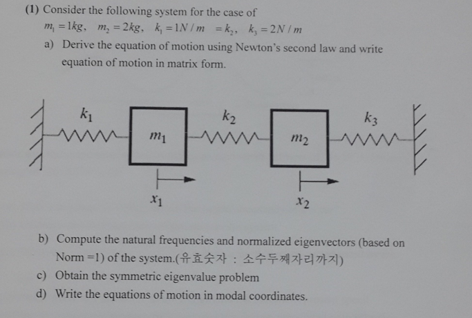 Solved (1) ﻿Consider the following system for the case | Chegg.com