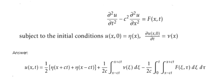 Solved Using D'Alembert Approach and Characteristcs | Chegg.com
