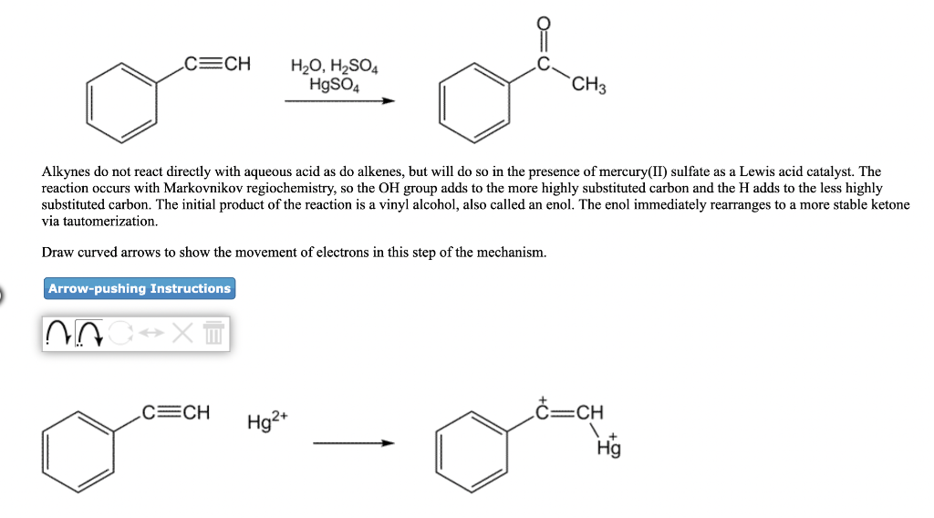 Solved CECH H20, H2SO4 HgSO4 CH3 Alkynes do not react | Chegg.com