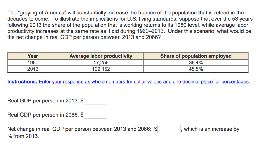 Solved The "graying of America" will substantially increase | Chegg.com