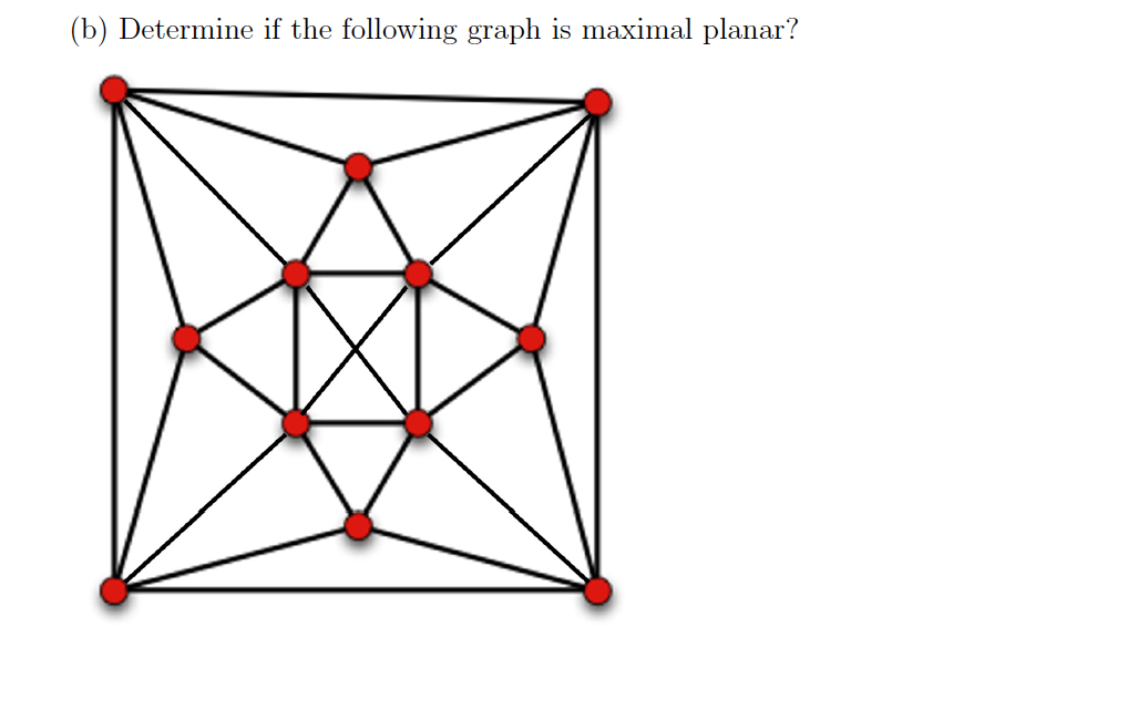 Solved (b) Determine if the following graph is maximal | Chegg.com