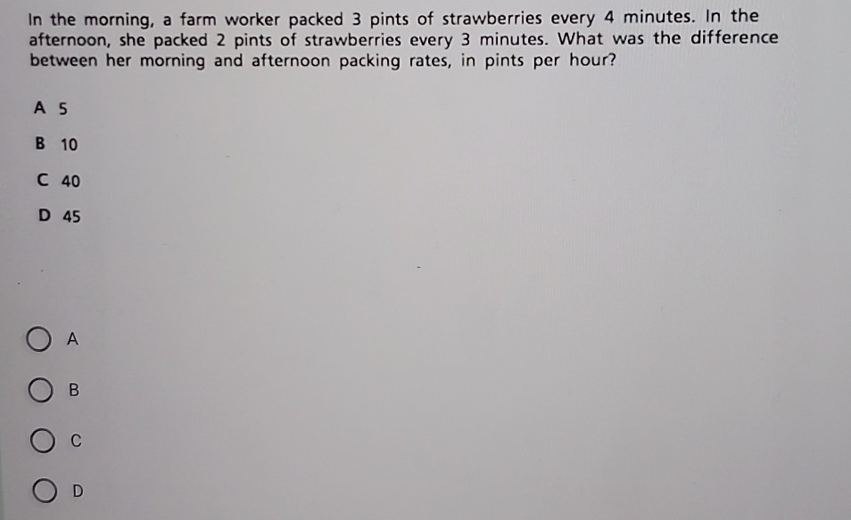 Solved In the morning, a farm worker packed 3 pints of | Chegg.com