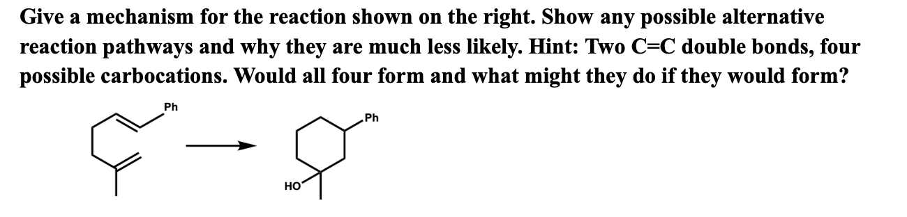 Solved Give a mechanism for the reaction shown on the right. | Chegg.com