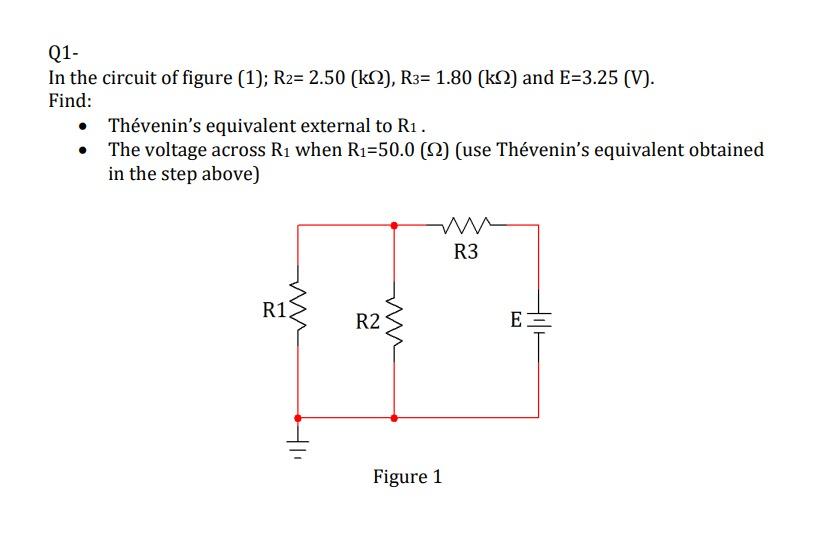 Solved Q1- In the circuit of figure (1); | Chegg.com