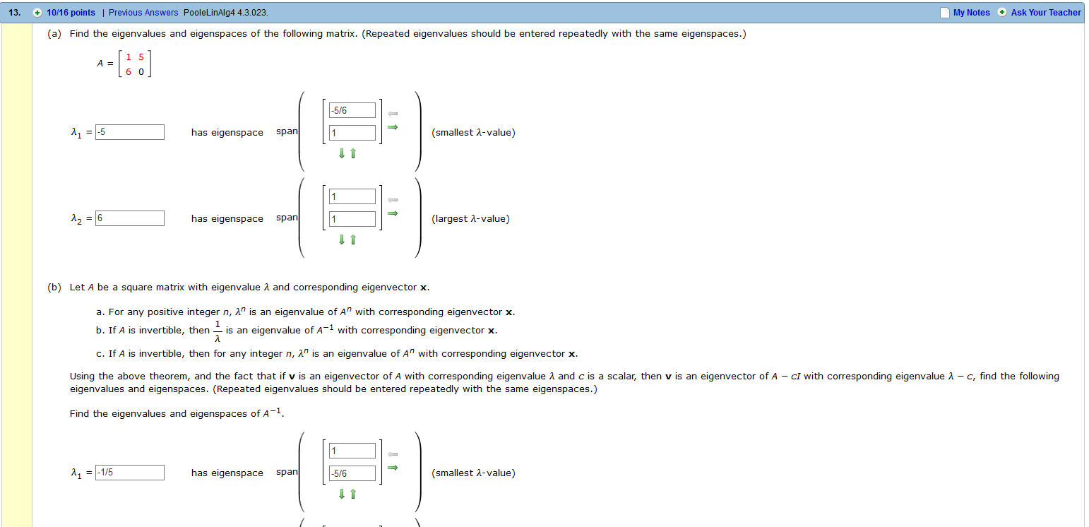 Solved (a) Find the eigenvalues and eigenspaces of the | Chegg.com