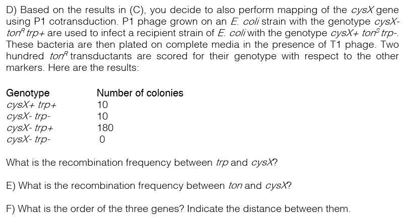 Solved D) Based on the results in (C), you decide to also | Chegg.com