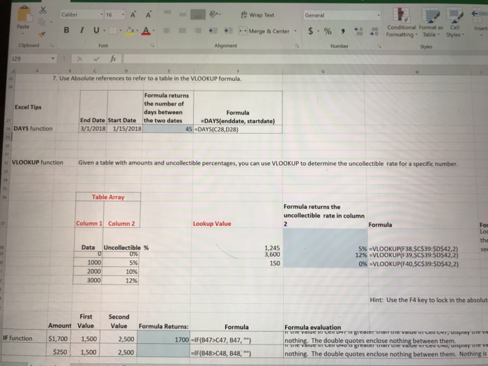 Solved Paste Merge& Center " 00 ?0 Formatting . Table. | Chegg.com
