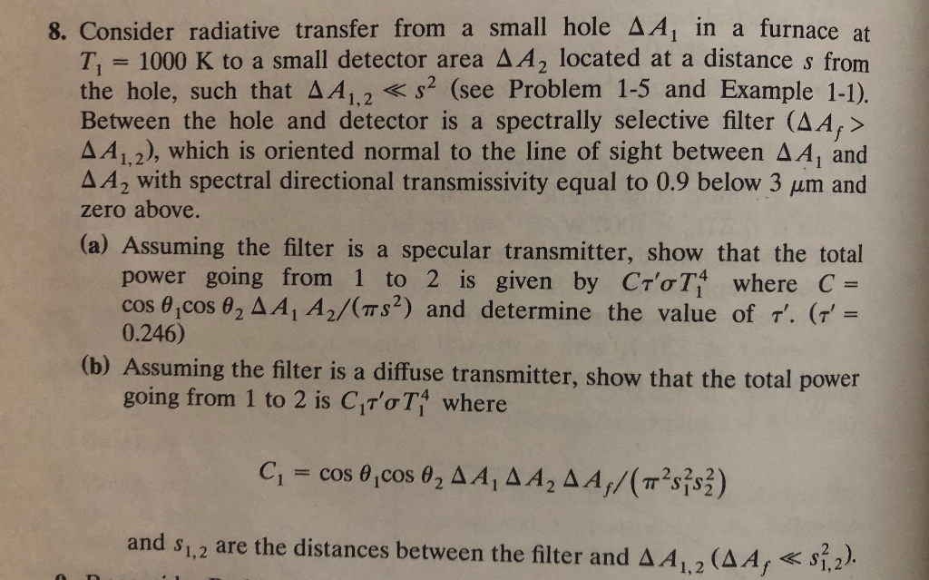 Radiation Problem +In the problem (Example 1-1 and | Chegg.com
