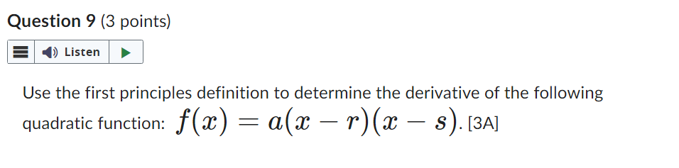 Solved Use the first principles definition to determine the | Chegg.com