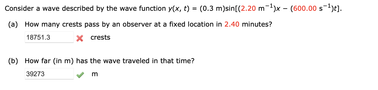 Solved Consider a wave described by the wave function y(x, | Chegg.com