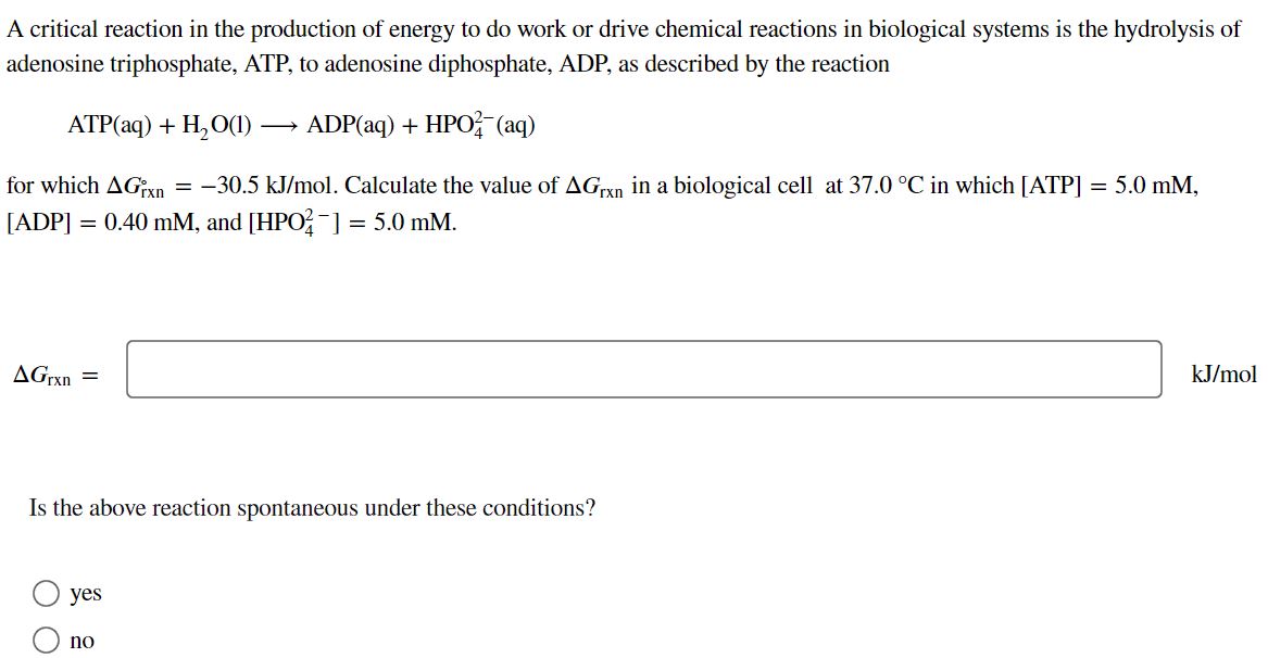 Solved A critical reaction in the production of energy to do | Chegg.com