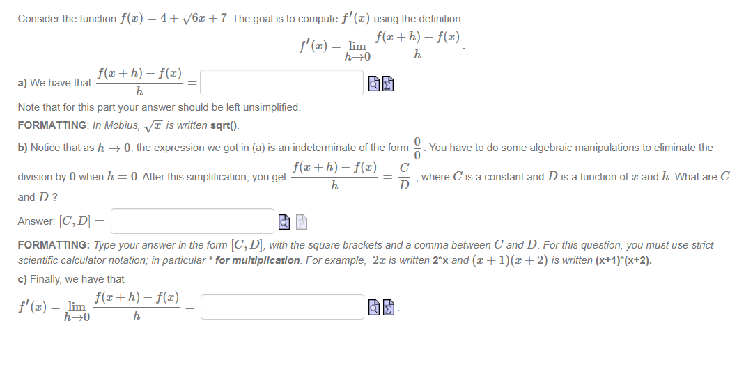 Solved Consider the function f(x)=4+6x+7. The goal is to | Chegg.com
