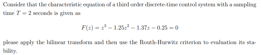 Solved Consider that the characteristic equation of a third | Chegg.com