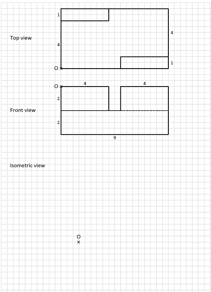 Solved Construct the isometric view from the given top and | Chegg.com