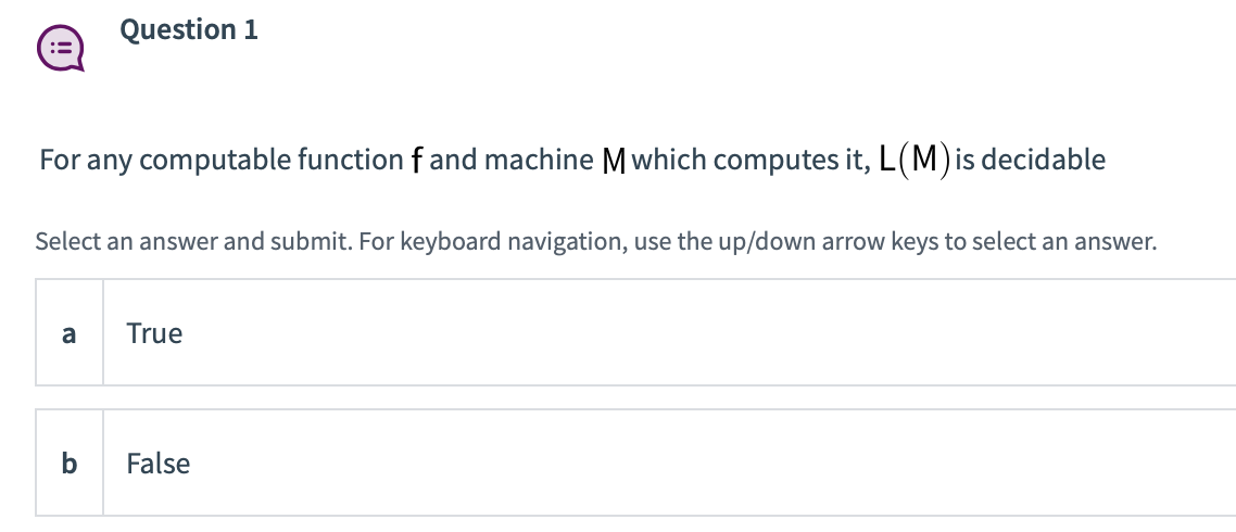 Solved Question 1 For Any Computable Function F And Machine 
