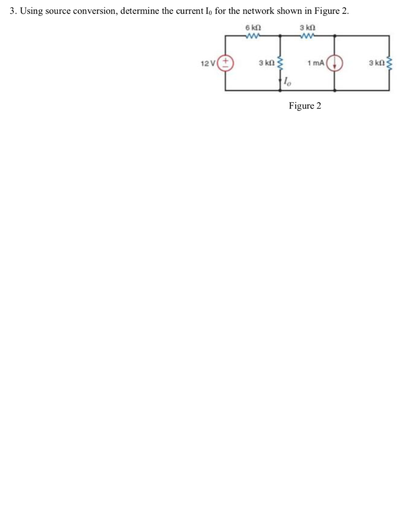 Solved 3. Using source conversion, determine the current I, | Chegg.com