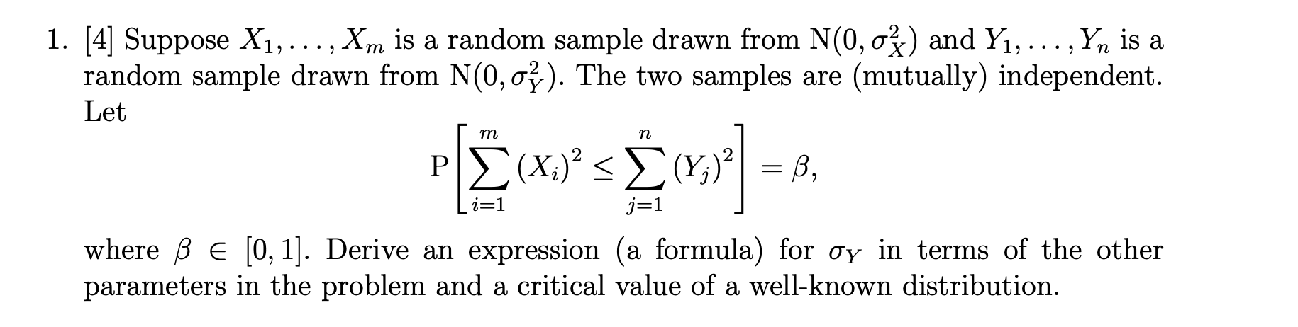 Solved [4] Suppose X1,…,Xm is a random sample drawn from | Chegg.com