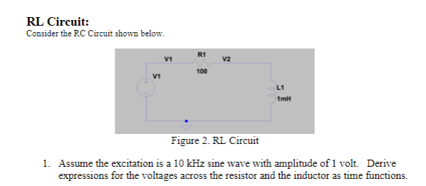 Solved RL Circuit: Consider the RC Circuit shown below. | Chegg.com