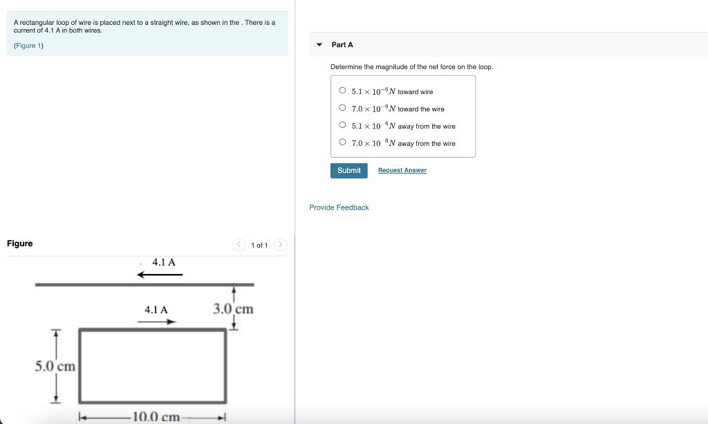 Solved A rectangular loop of wire is placed next to a | Chegg.com
