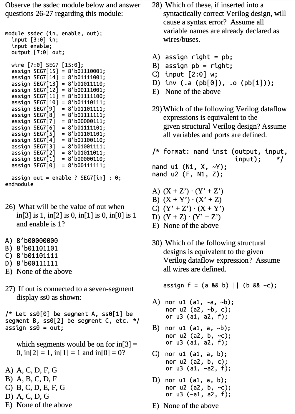 Solved Observe the ssdec module below and answer questions | Chegg.com