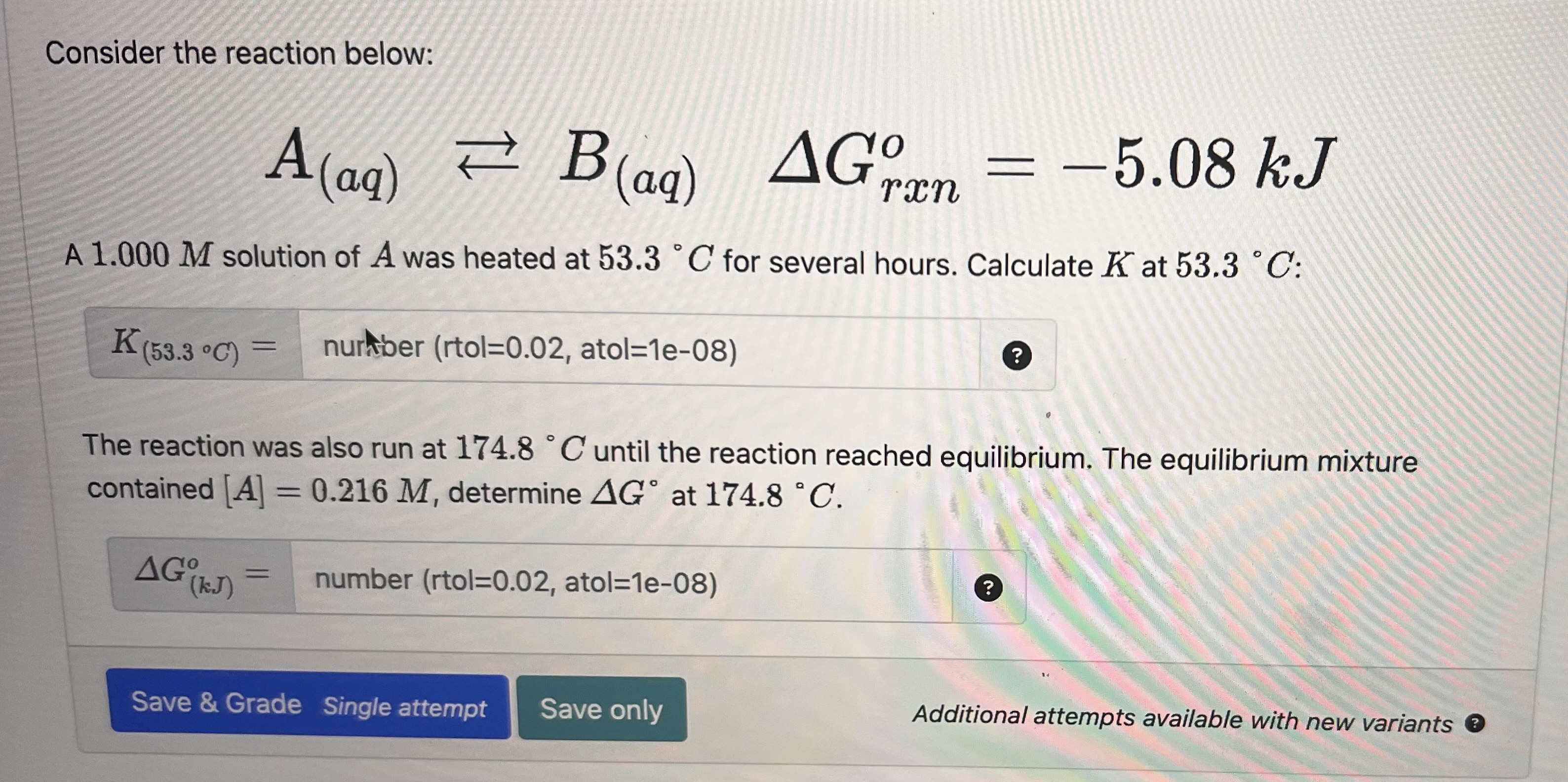 Solved Consider the reaction below: | Chegg.com