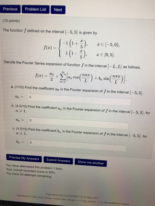 Solved The function f defined on the interval [-5, 5] is | Chegg.com