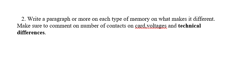 Solved 2. Write a paragraph or more on each type of memory | Chegg.com