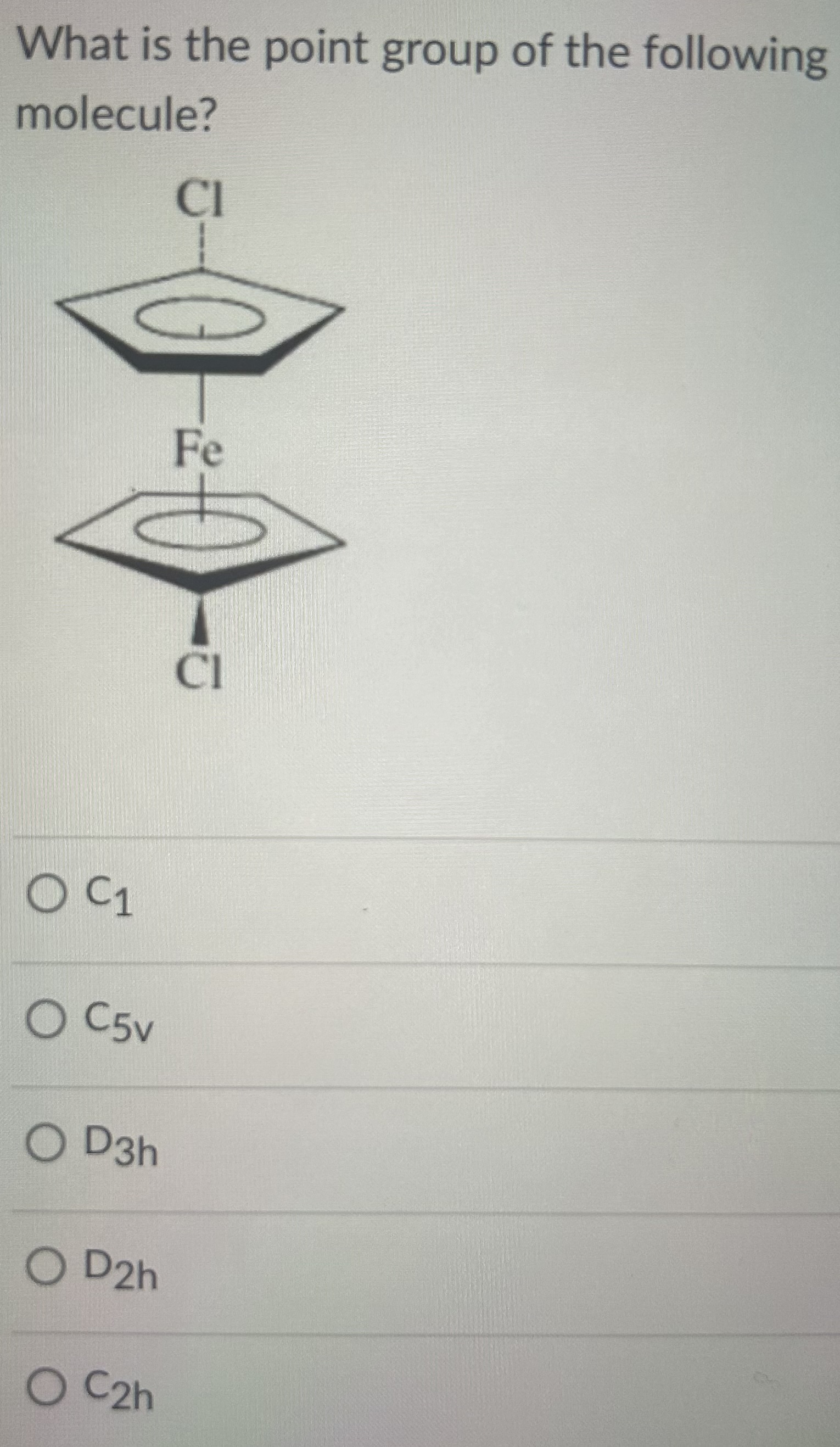 What is the point group of the | Chegg.com