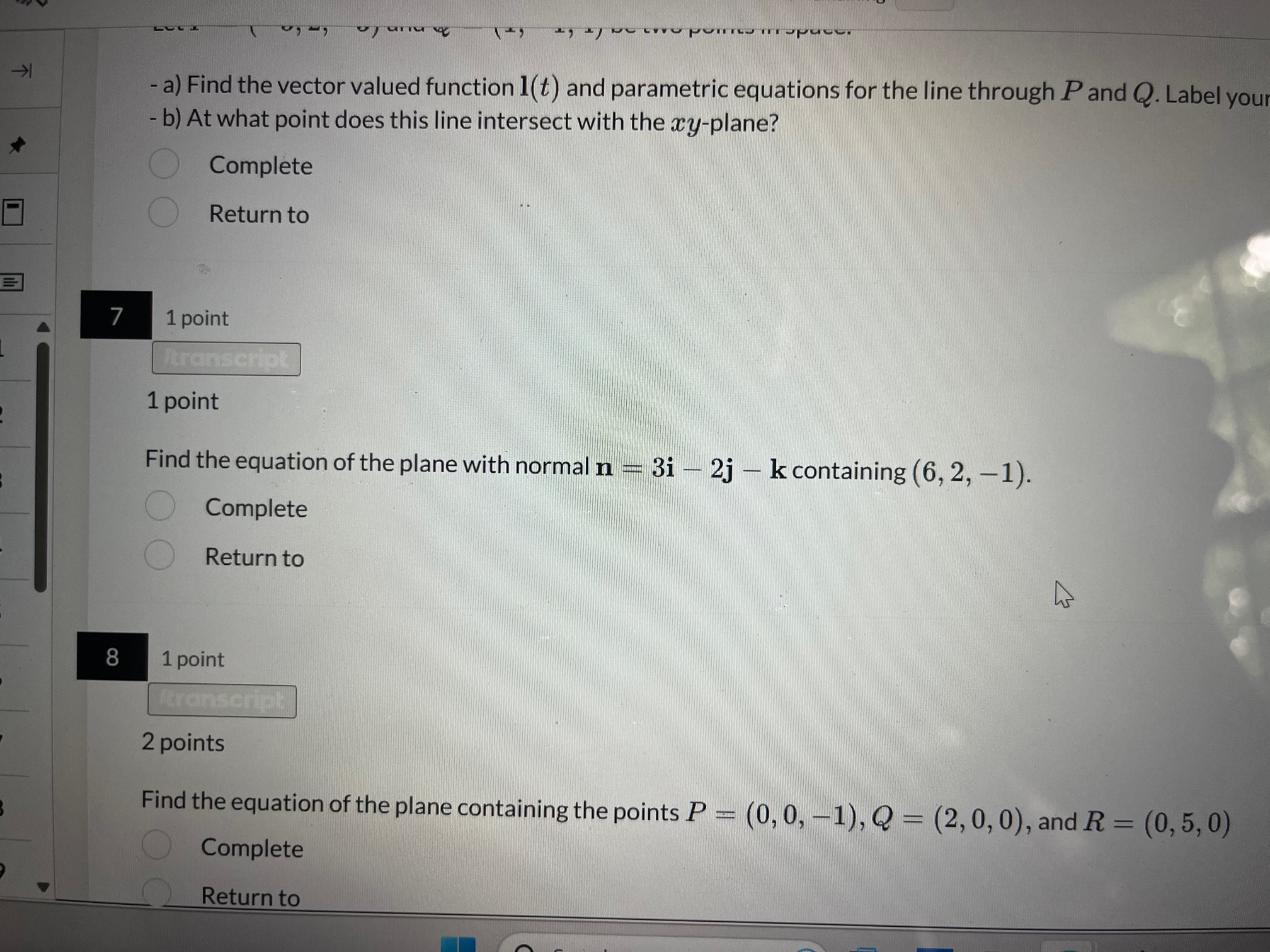 Solved - a) Find the vector valued function 1(t) and | Chegg.com