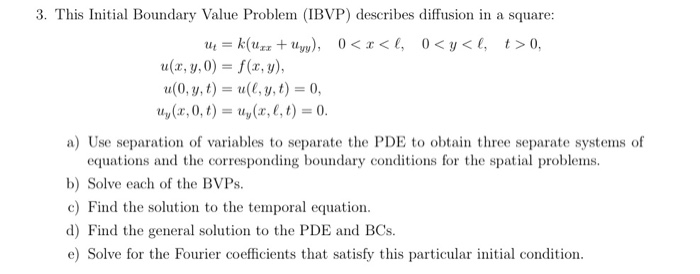 Solved 3. This Initial Boundary Value Problem (IBVP) | Chegg.com
