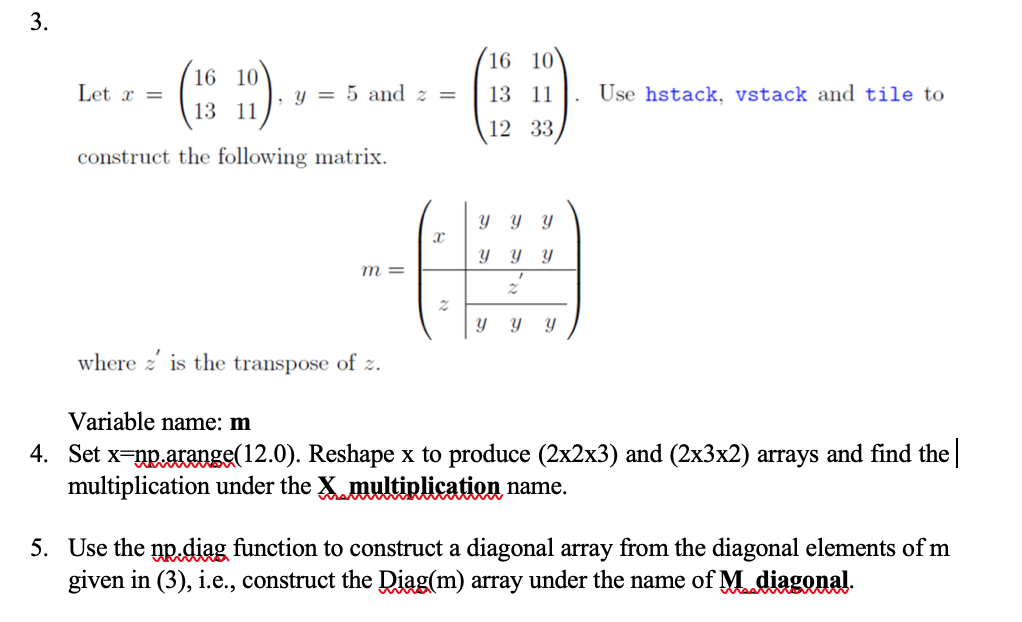 Solved Let x=(16131011),y=5 and z=⎝⎛161312101133⎠⎞. Use | Chegg.com