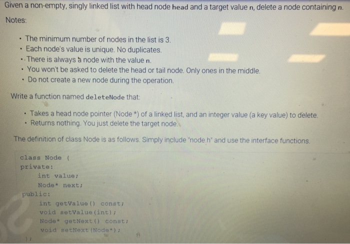 Solved Given A Non Empty Singly Linked List With Head Node