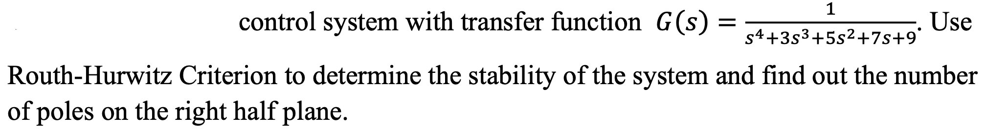 Solved control system with transfer function | Chegg.com