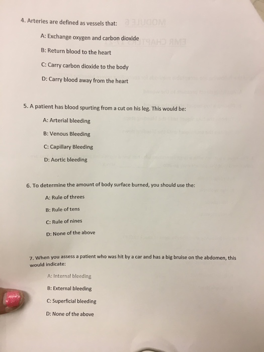 Solved 1. All of the following are acceptable methods for | Chegg.com